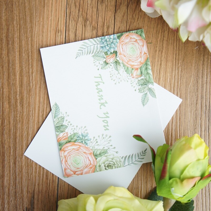 multi-use 50pcs Mini thank you Card watercolour gr... – Grandado