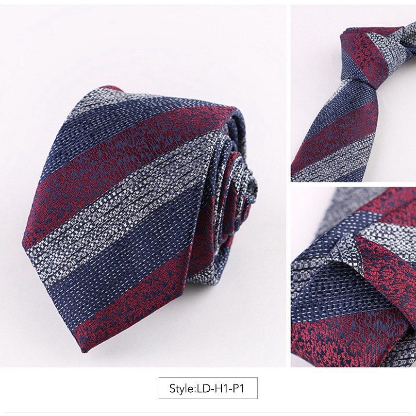 Mens Tie Jacquard 7CM Ties for Men England Striped... – Vicedeal