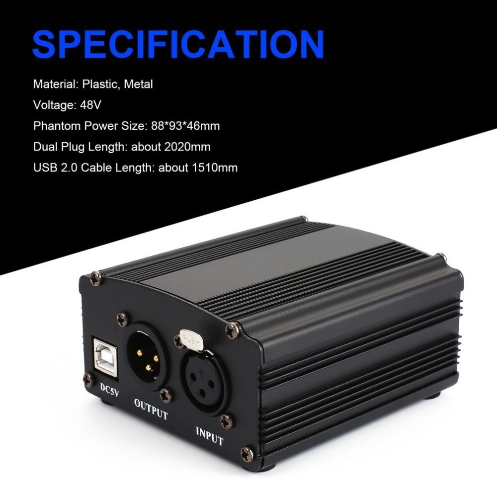 1-Channel 48 V USB Phantom Power 5 feet USB Cable ... – Grandado