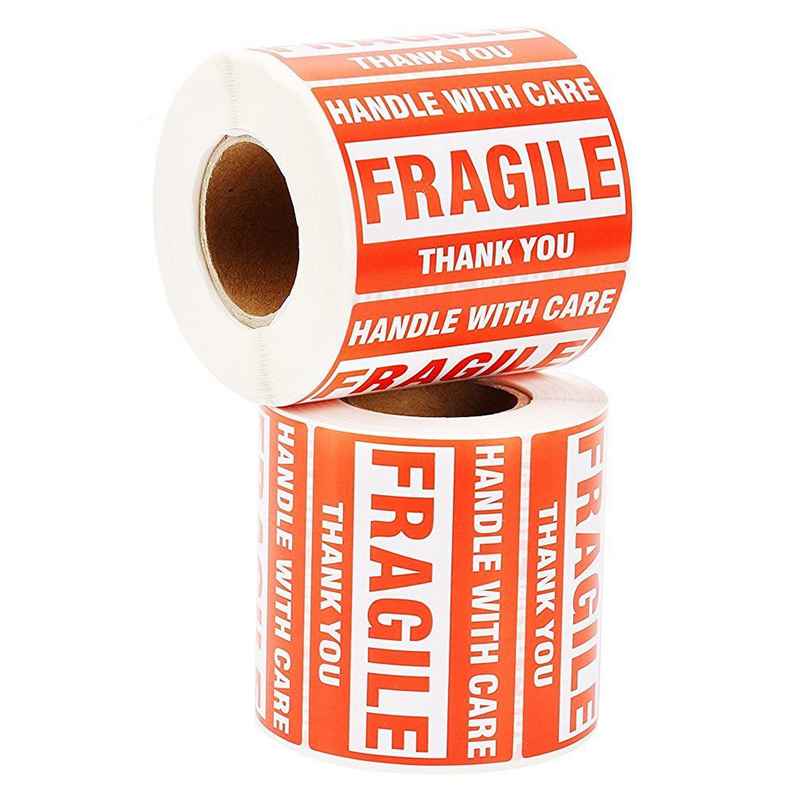1 Roll/500Pcs Fragile Warning Sticker Handle With ... – Grandado