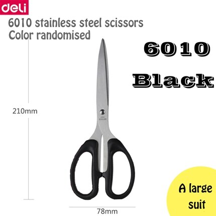 1PCS Deli 6034 6009 6010 Stainless scissors 3 size... – Grandado