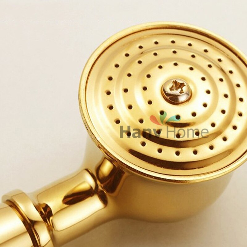 Aodeyi Gold Classical Brass Telephone Hand Held Shower Head 1 5m Hose