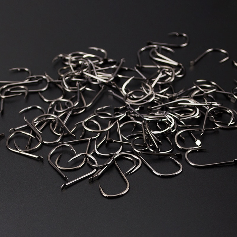 50PCS/lot 1-15# Iseni Barbed Fishhook Black High c... – Grandado