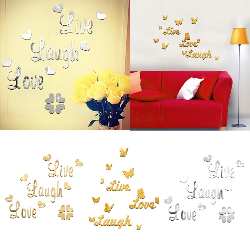 Multiple style Mirror Wall Sticker 3D TV Backgroun... – Vicedeal