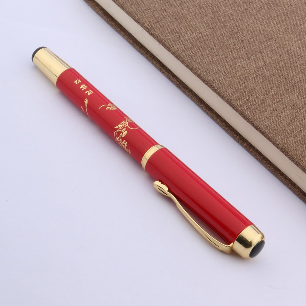 Relief Chinese Painting pine METAL red golden piec... – Grandado