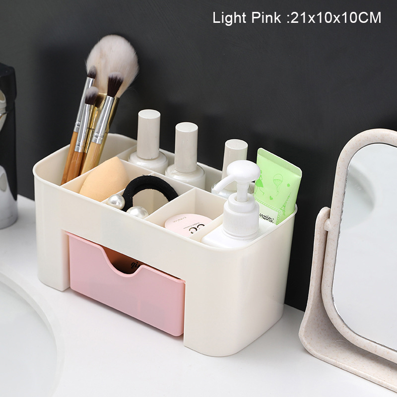 Desktop Plastic Cosmetic Storage Box With Drawers ... – Vicedeal