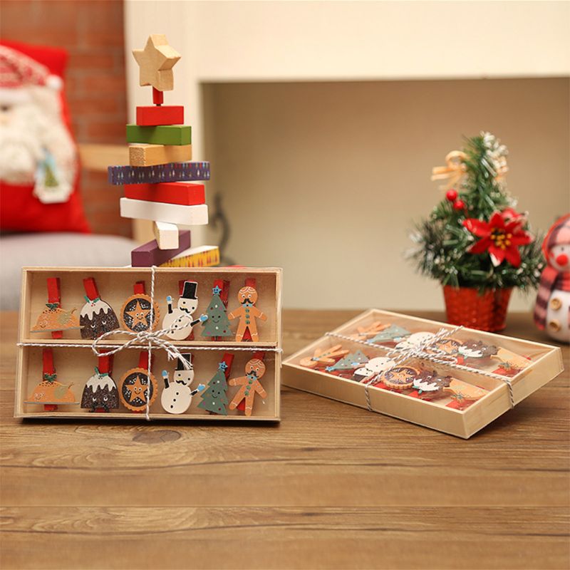 Christmas Wood Clips Christmas Tree Photo Clips Cl... – Grandado