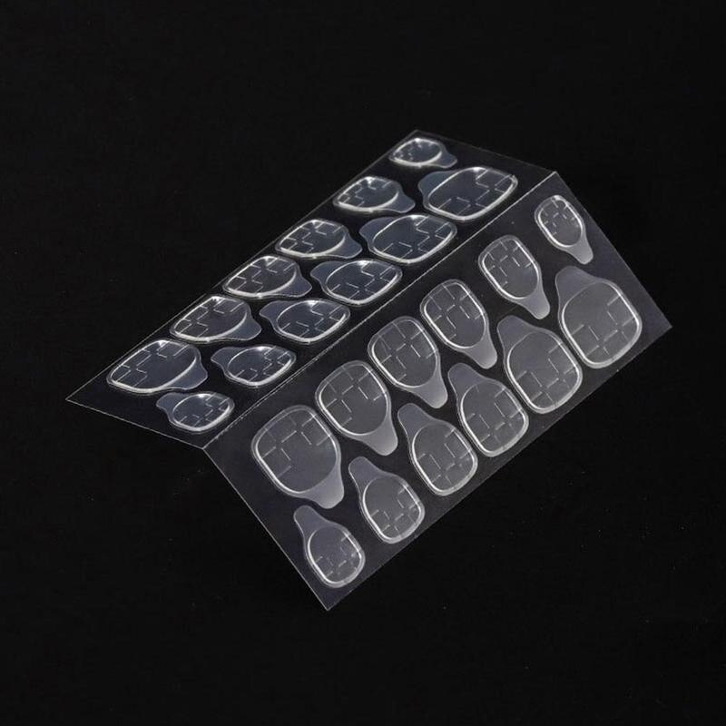 24Pcs Nail Lijm Sticker Clear False Nail Tips Dubb... – Vicedeal