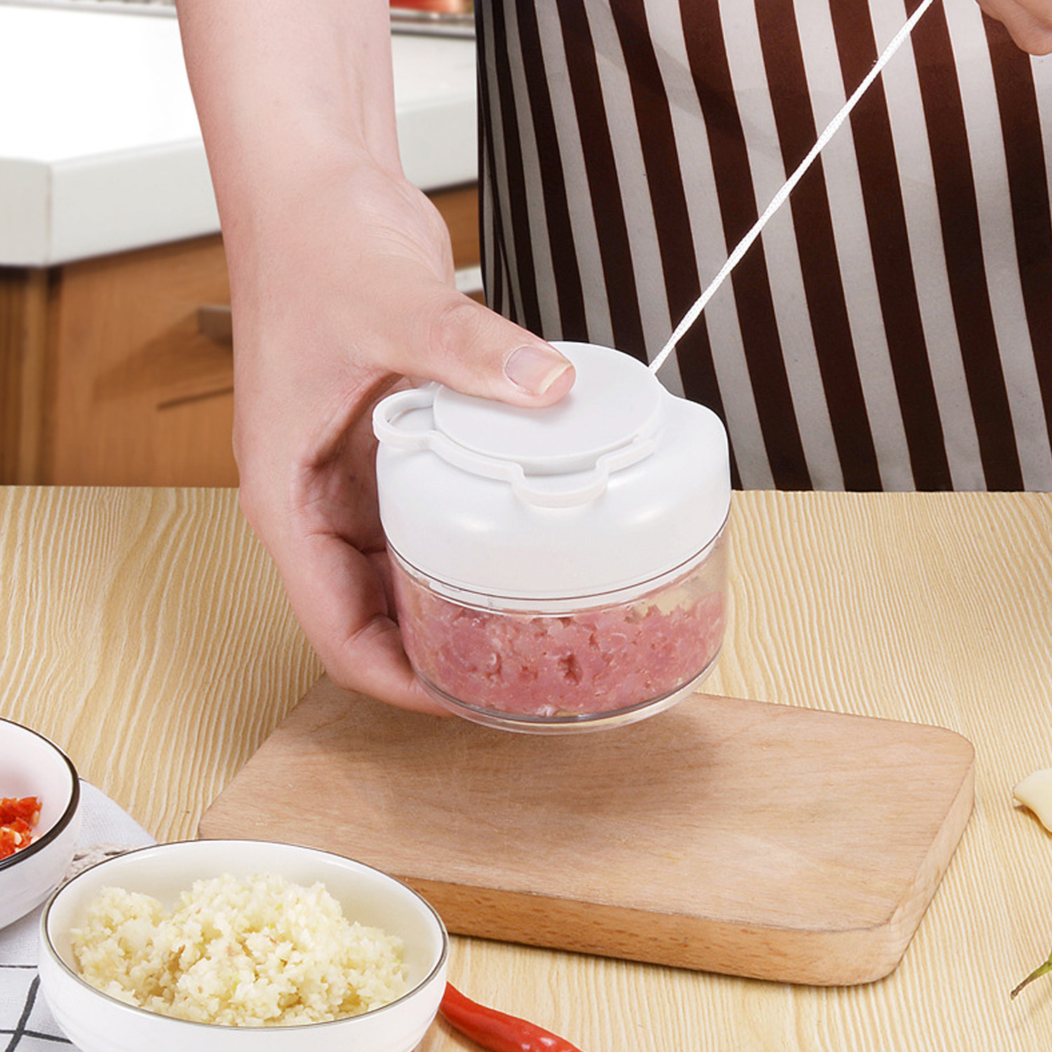 Behogar 170ml Mini Manual Food Garlic Chopper Mult... – Vicedeal