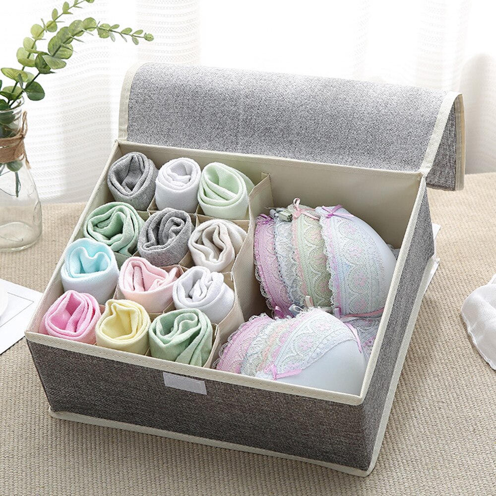 Cotton Underwear Bra Organizer Storage Box 7 Color... – Vicedeal