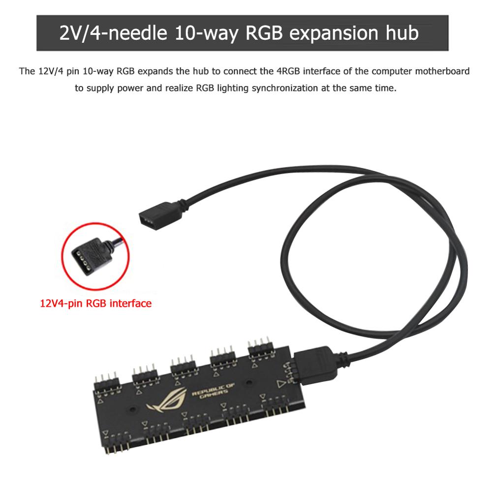 5v 3 pin /12v 4 pin rgb synkronisering hub splitte... – Grandado