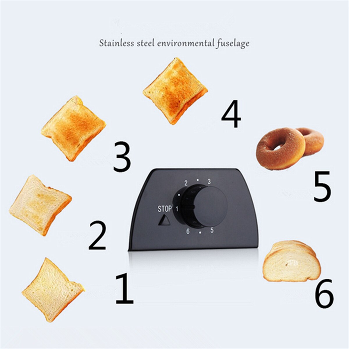 750W 2 Slices Electronic Toaster Automatic Bread T... – Grandado