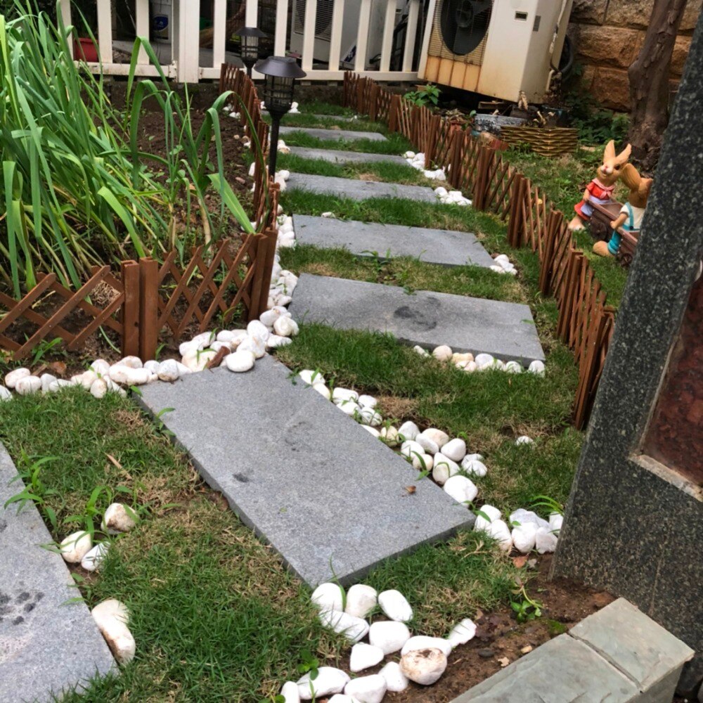 4pc Wood Telescopic Fence Wooden pile Garden wood ... – Grandado