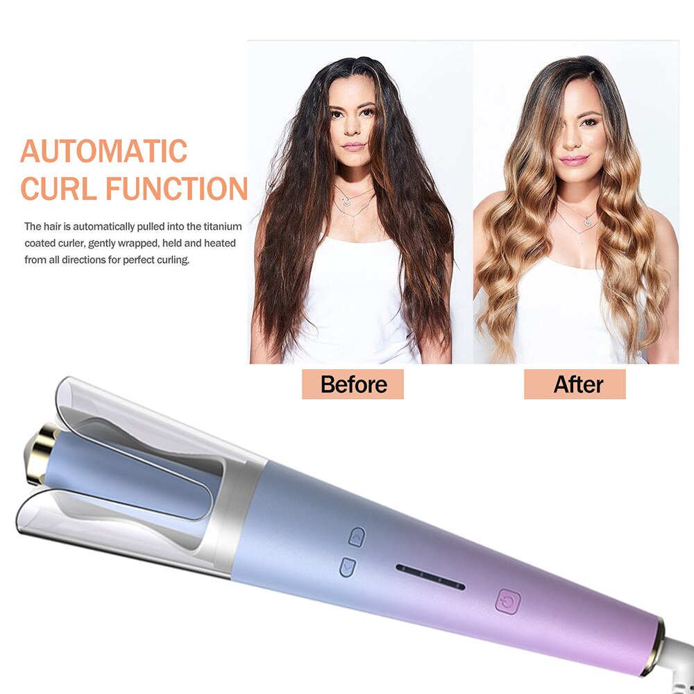 Auto Rotating Ceramic Curler Automatic Curling Iro... – Grandado