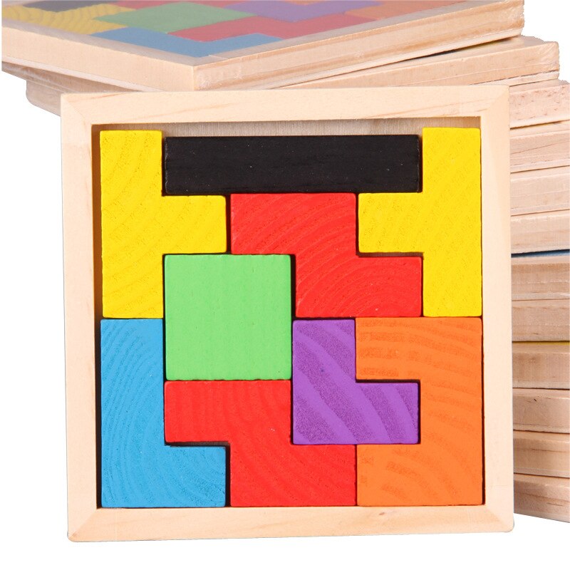 1 Set Multicolor Tangram Brain-Teaser Geometry Cog... – Vicedeal