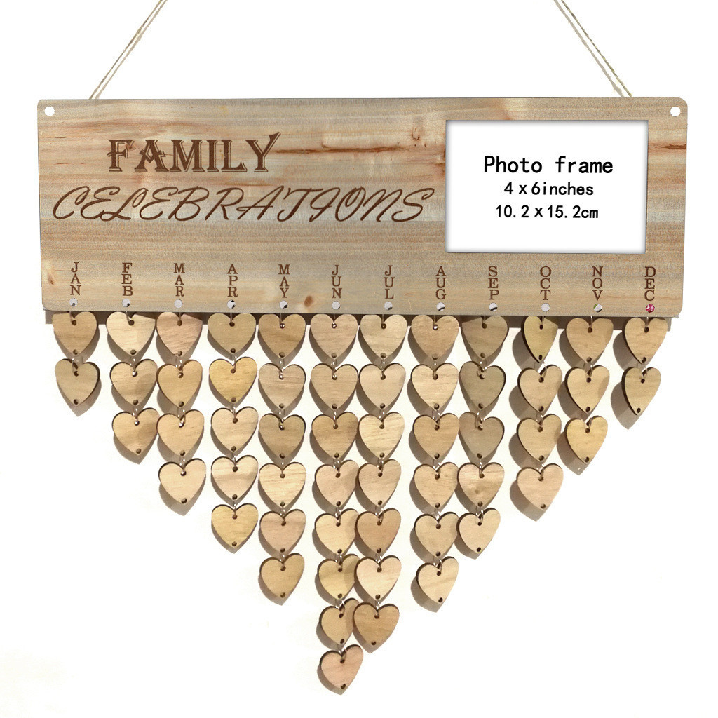 Wood Reminder Board Ply Plaque Sign Family And Fri... – Grandado