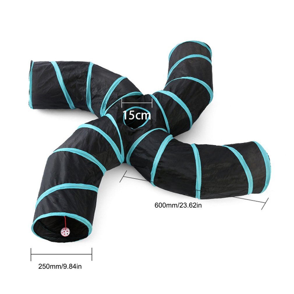 Foldable Cat Four-way Tunnel Pet Channel Cat Pract... – Vicedeal