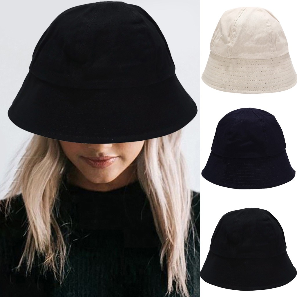 #45 Summer Bucket Hat Men And Women Foldable Pure ... – Vicedeal