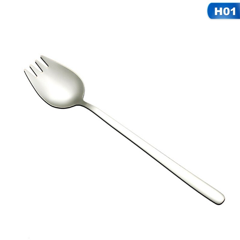 1pc Sliver 2 in1 Stainless Steel Spork Spoon Fork ... – Grandado