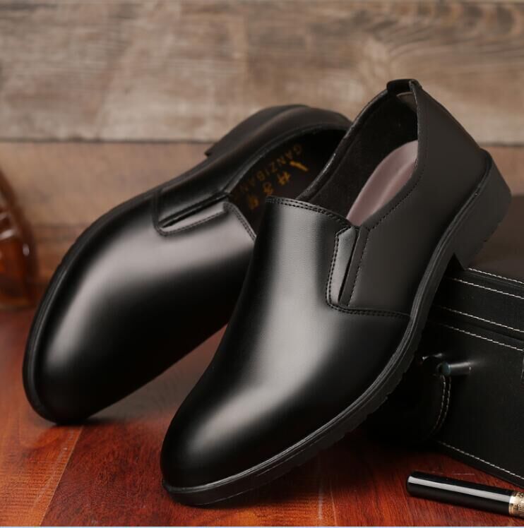 Klädskor klassiska läder herr kostymer skor spetsi... – Vicedeal