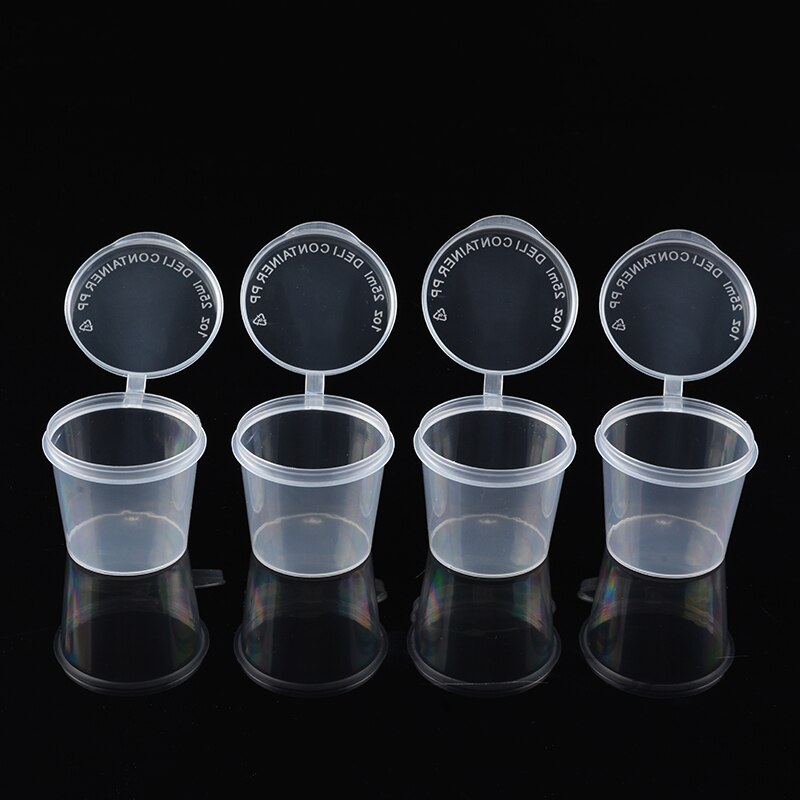 50pcs Clear Plastic Sauce Cups Mini Sauce Boxes Co... – Grandado