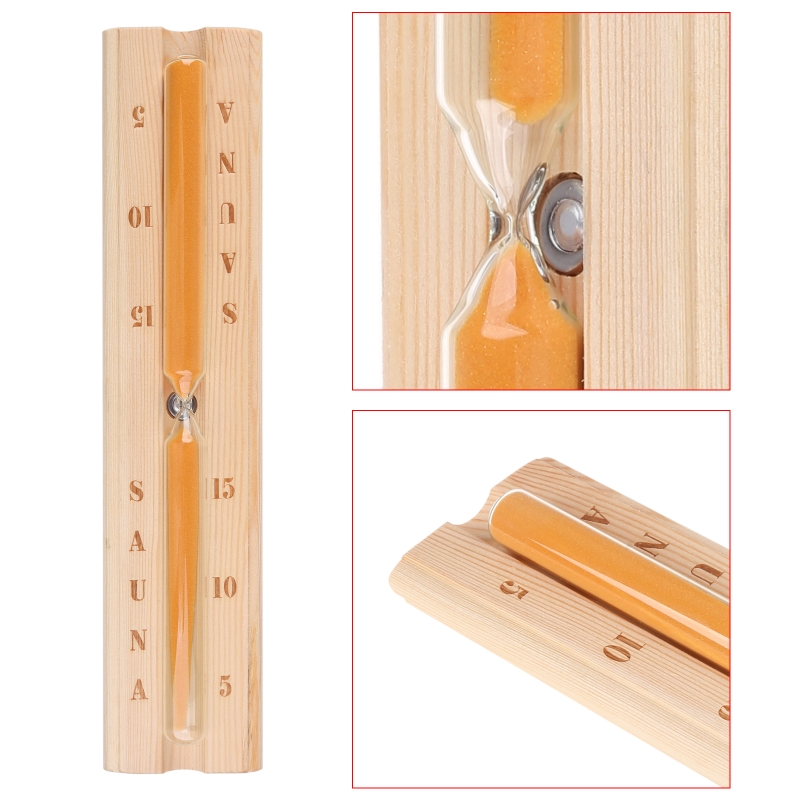 Sauna Room Wooden Sandglass Timer Bathroom 15 Minu... – Grandado