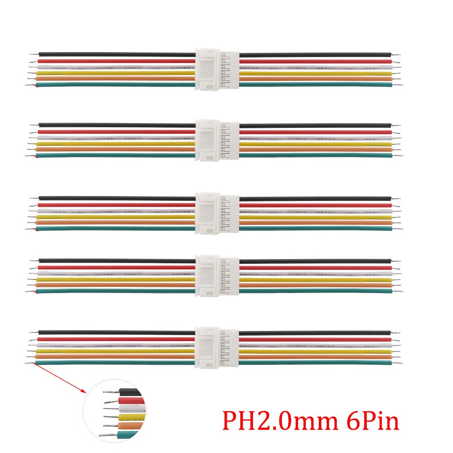 2/5/10 paar 26AWG Mikro JST PH 2,0mm 2-6 Stift Ste... – Grandado
