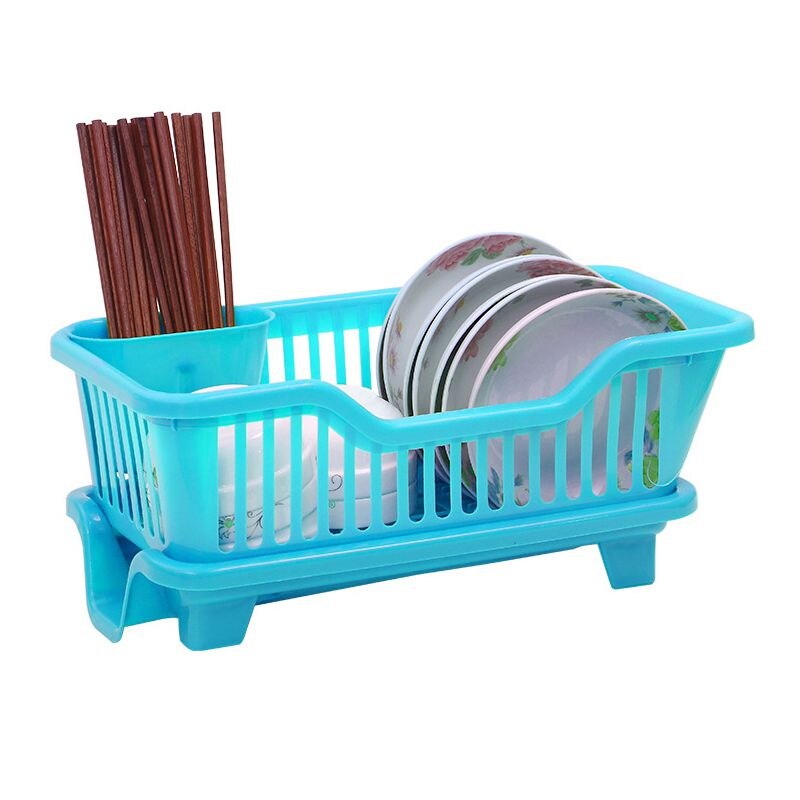 Blue Kitchen Sink Dish Drying Rack Drainer Washing... – Grandado