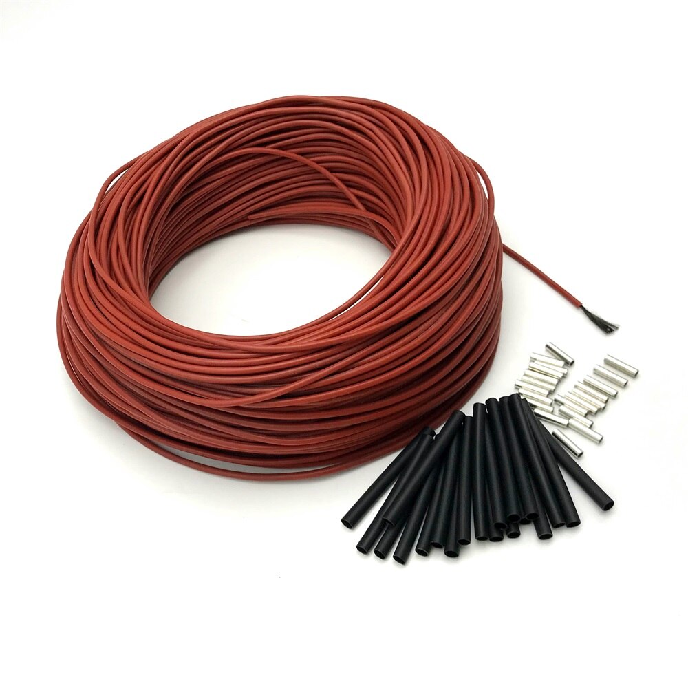100meters 33 ohm Silicone rubber carbon fiber heat... – Grandado