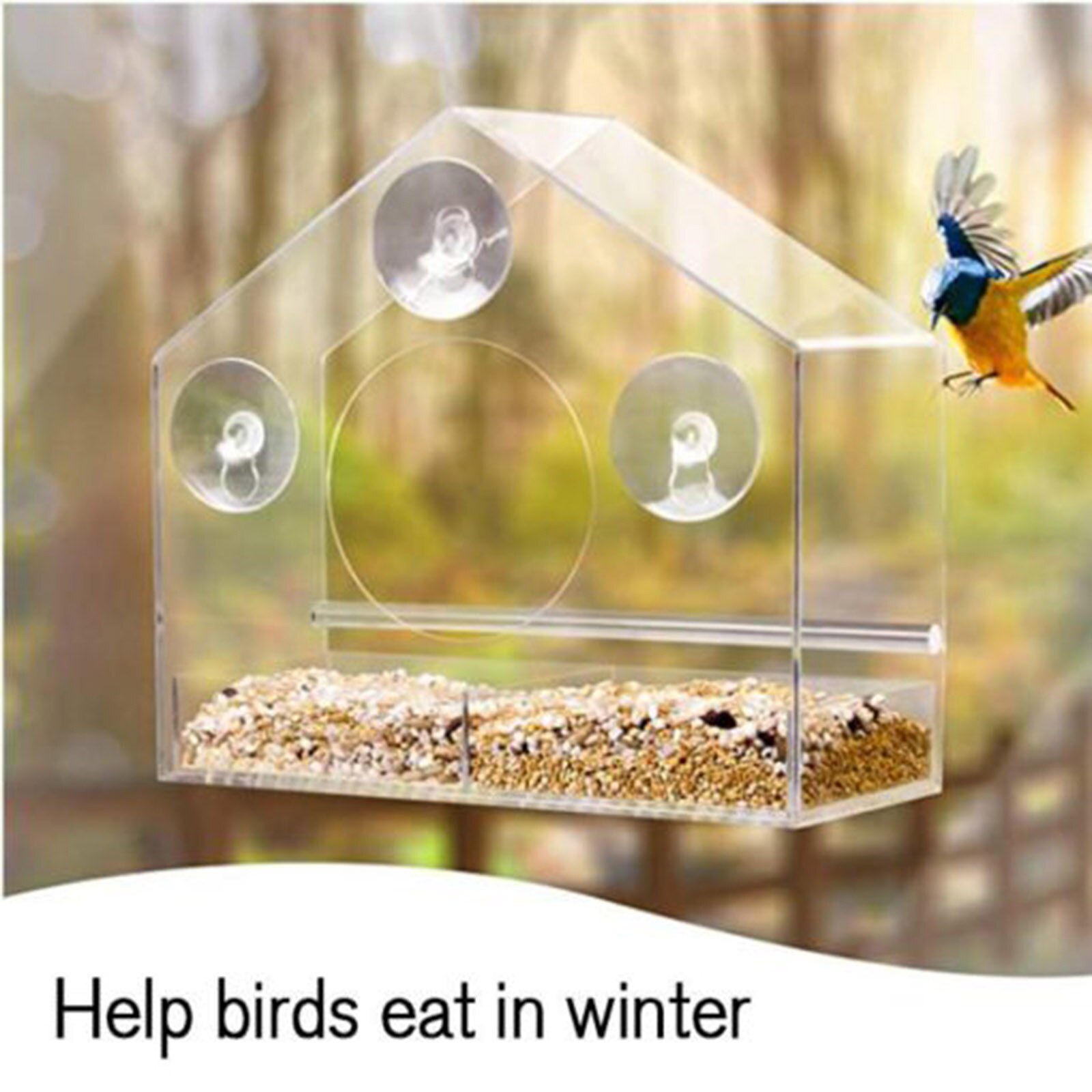 Bird Feeder Window Bird Feeders Clear Glass Window... – Grandado