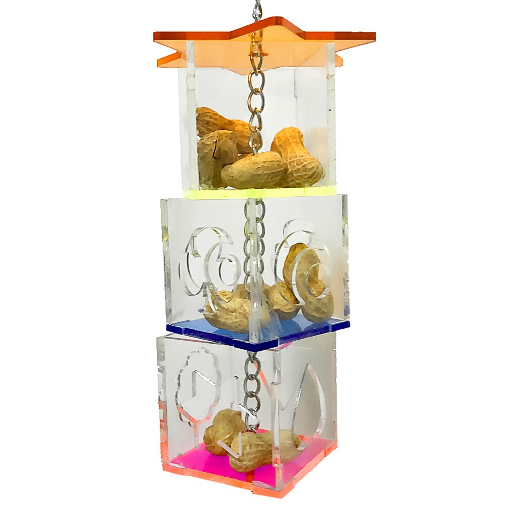Transparent 3 Layer Parrots Food Feeder Hanging Pa... – Vicedeal