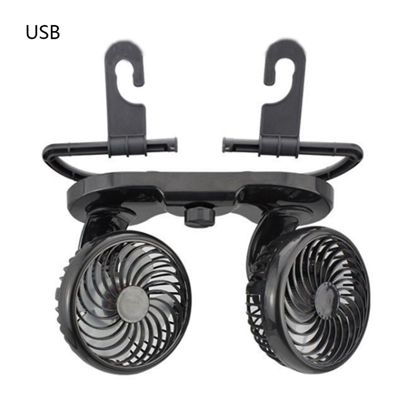 Double-headed Electric Car Fan 12V/24V Auto Powerf... – Grandado