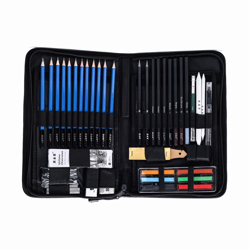 H&B 48Pcs Pencils Sets Art Supplies Sketch Tools D... – Vicedeal