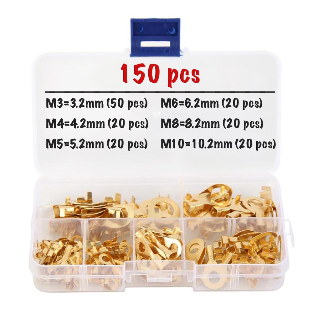 Crimp non-insulated ring terminals for wires, ring... – Grandado