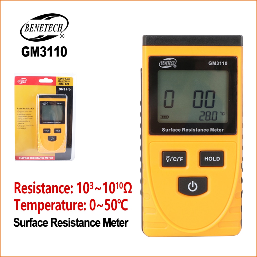BENETECH Surface Resistance Meter Handheld Earth R... – Vicedeal