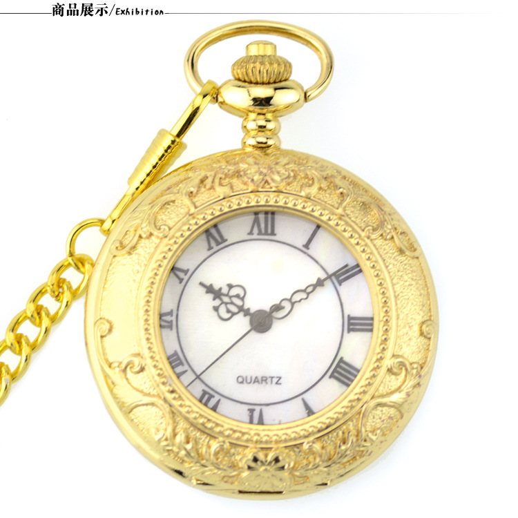 Retro Bronze Steampunk Pocket Watch Roman Numerals... – Grandado