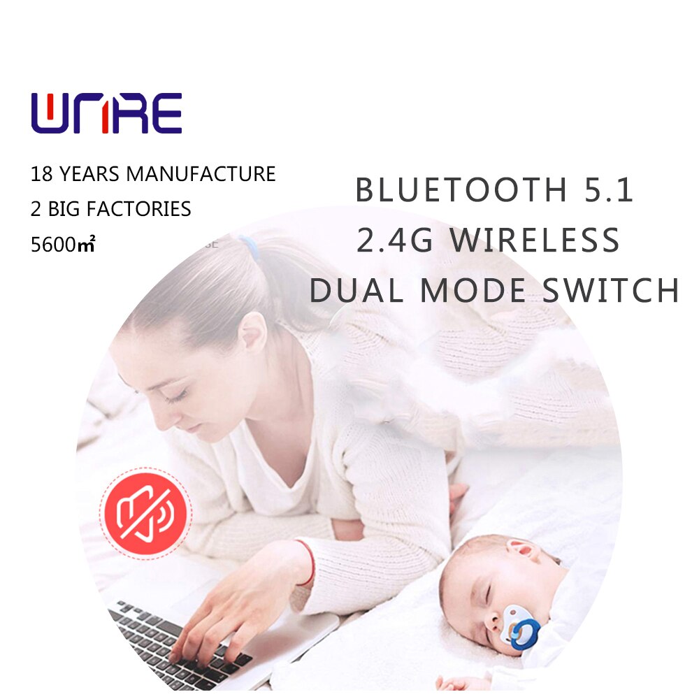 Draadloze Muis Bluetooth Dual-Mode Muis Led Verlic... – Vicedeal