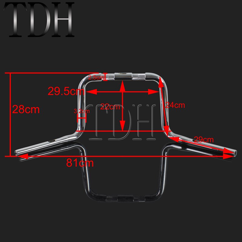 Chrome 10" Rise Handlebar 1-1/4" Ape Hanger Handle Bar For Harley ...