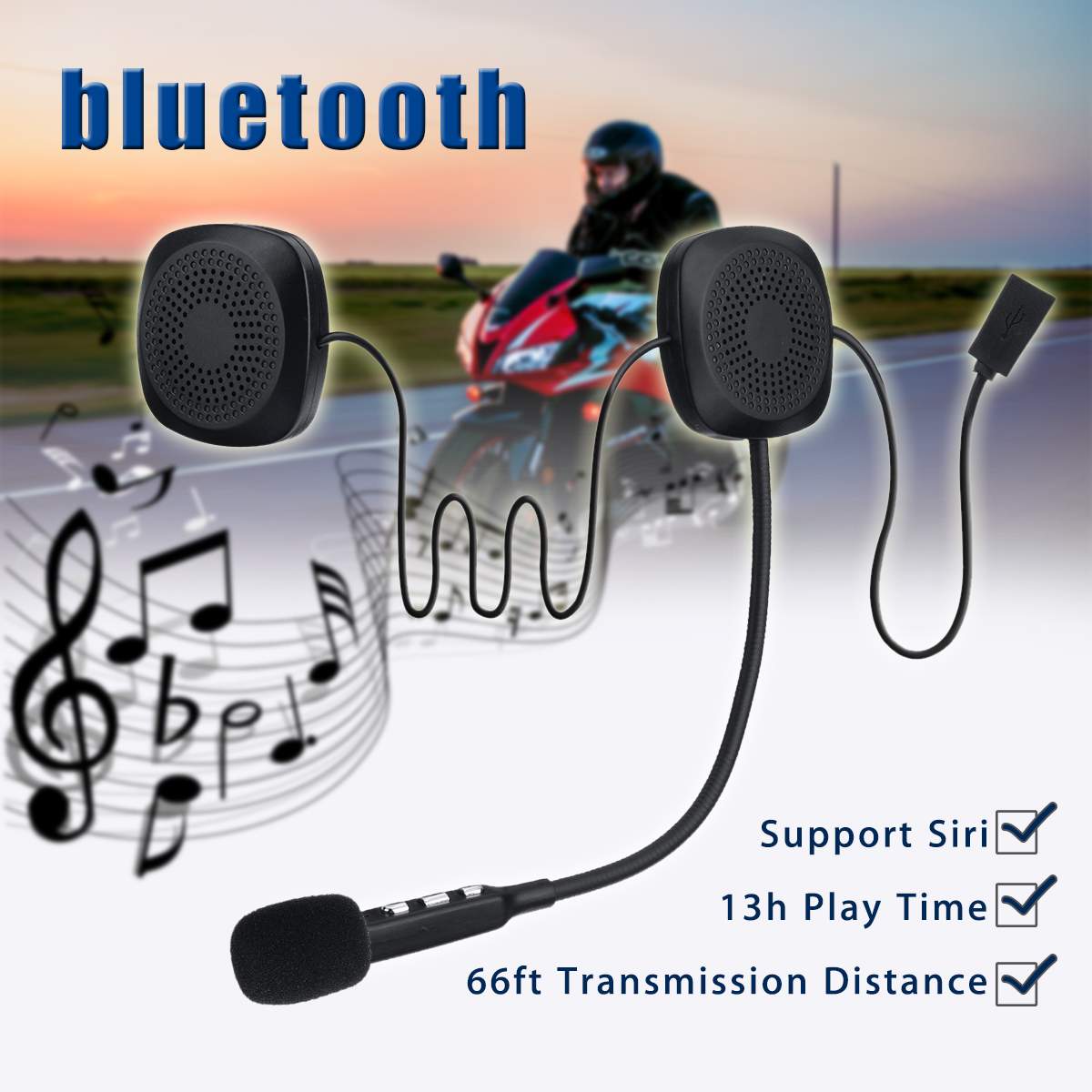 Intercom Moto Helmet Headset bluetooth Wireless Ha... – Grandado