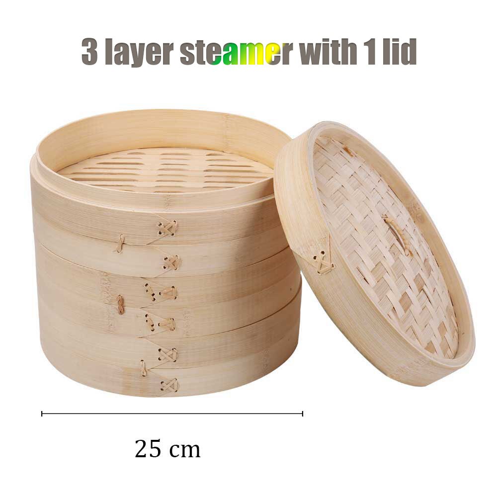 Bamboo Steamer Basket Kitchen Tools Cooker Steam C... – Grandado