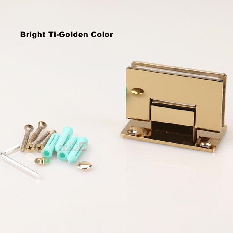 Bright gold thickened stainless steel glass door h... – Vicedeal