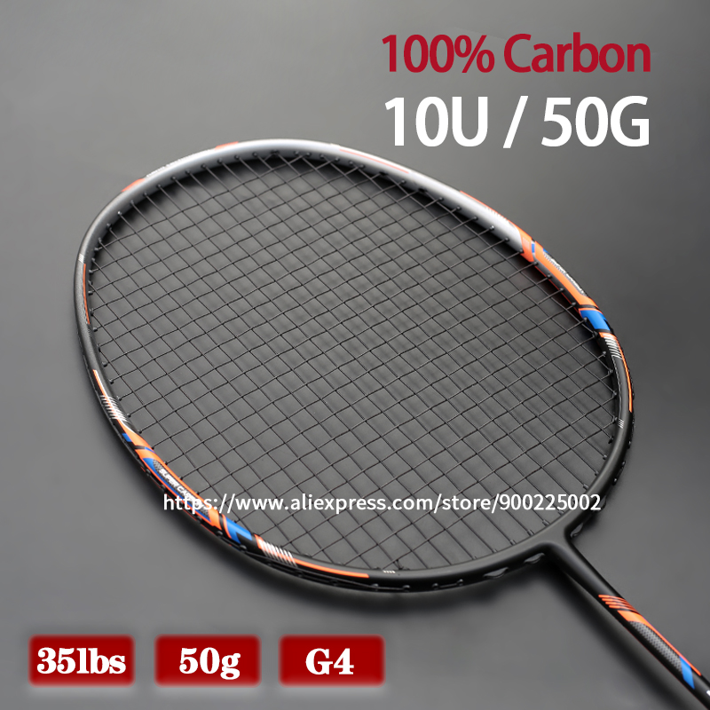 100% Full Carbon Fiber Strung Badminton Rackets 10... – Grandado