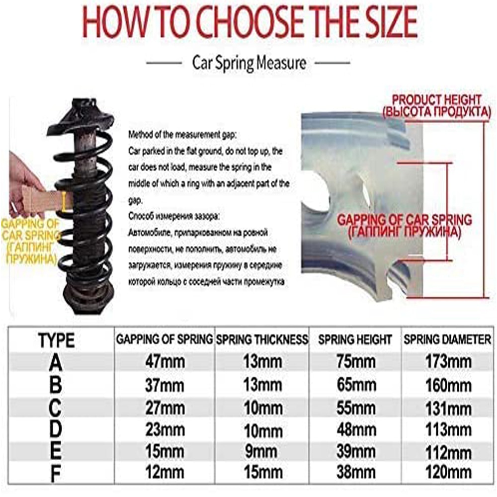 2Pcs Universal Car Shock Absorber Spring Bumper Po... – Vicedeal