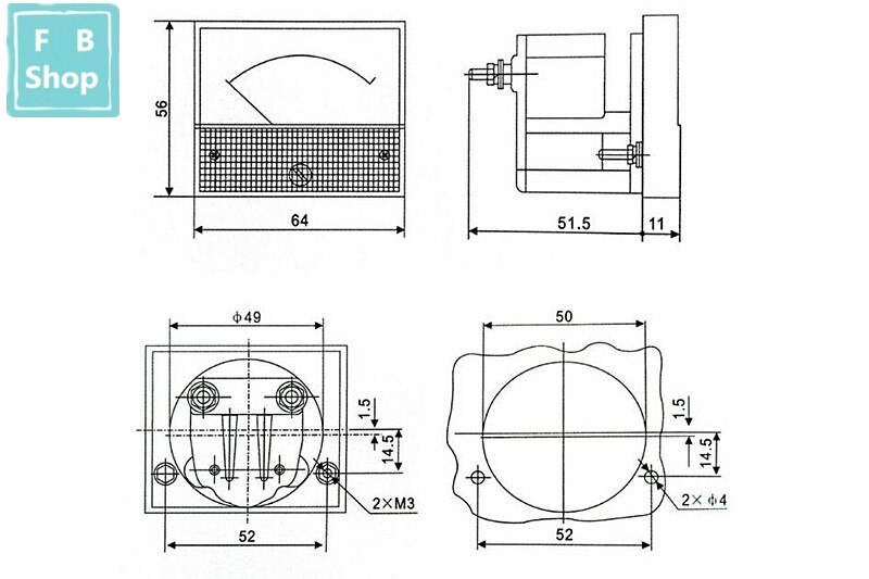 1PCS 85C1-uA 100uA DC Analog Pointer Current Meter... – Grandado