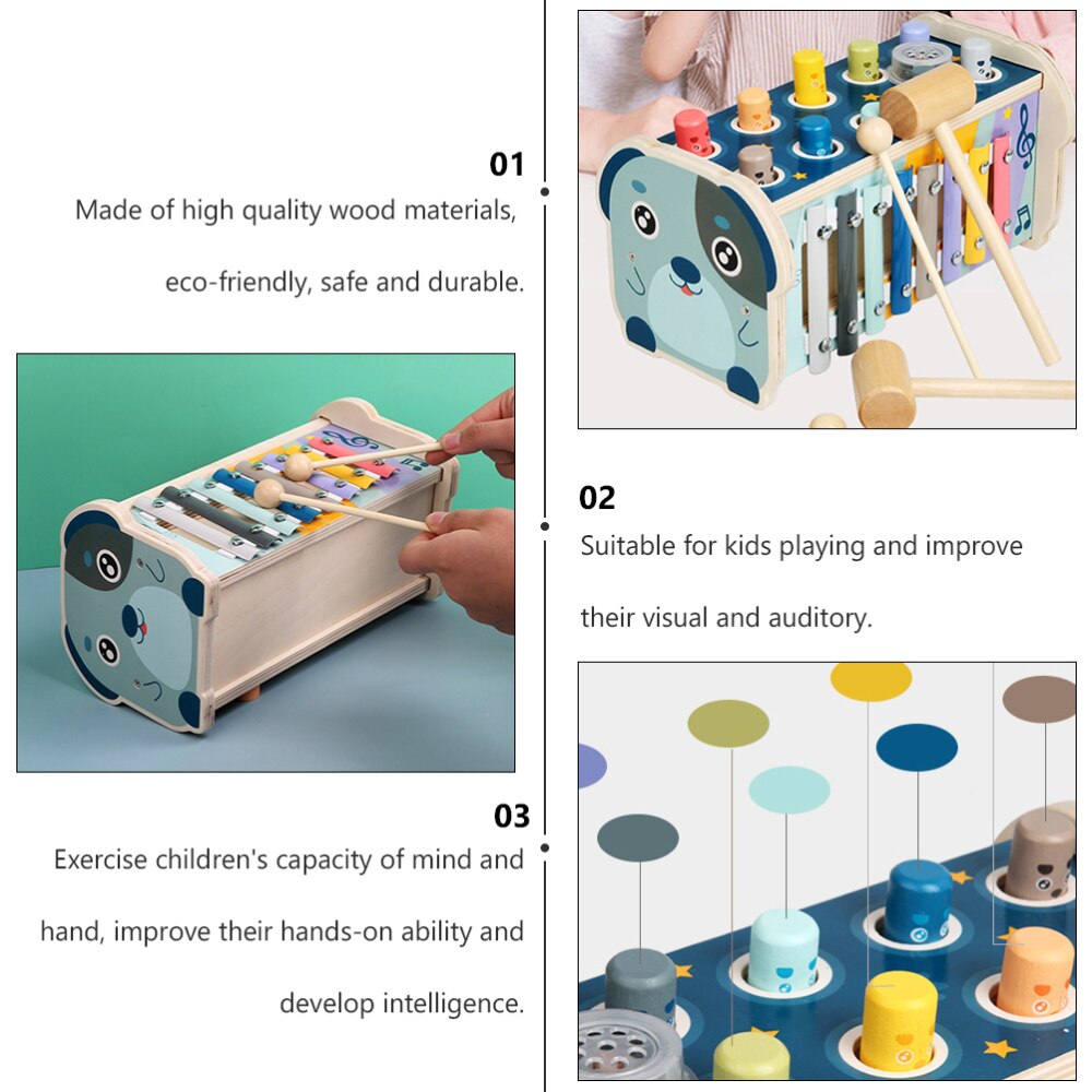 1 Set Dog Whack-a-mole Game Toy Knocking Piano Toy... – Vicedeal