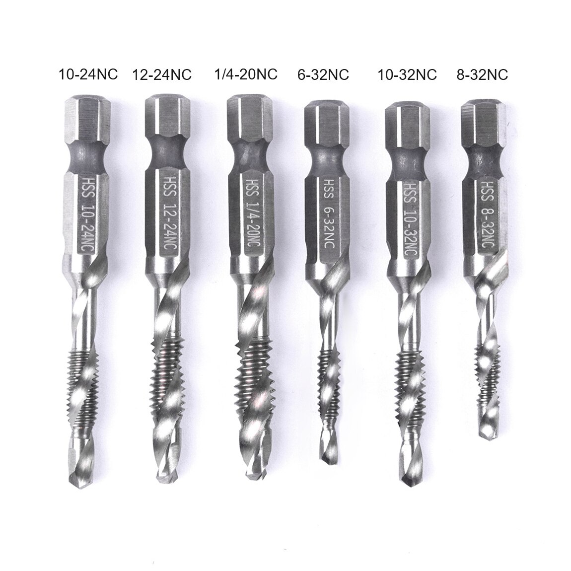 6 Pcs Sae Boor Tap Combinatie Bit Set Ontbramen Ve... – Grandado