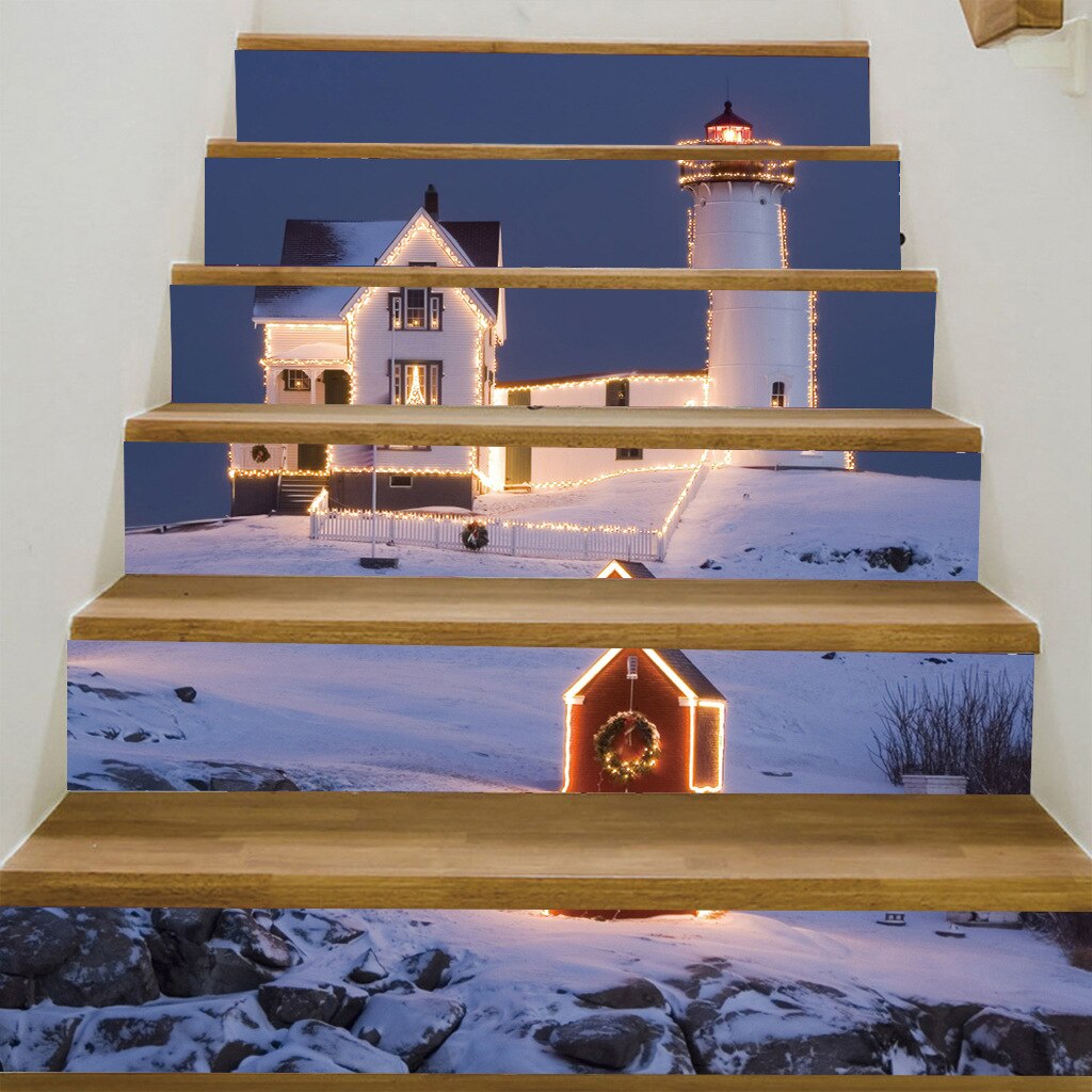 6pcs Cartoon Stairway Decal Stickers Counter Steps... – Grandado