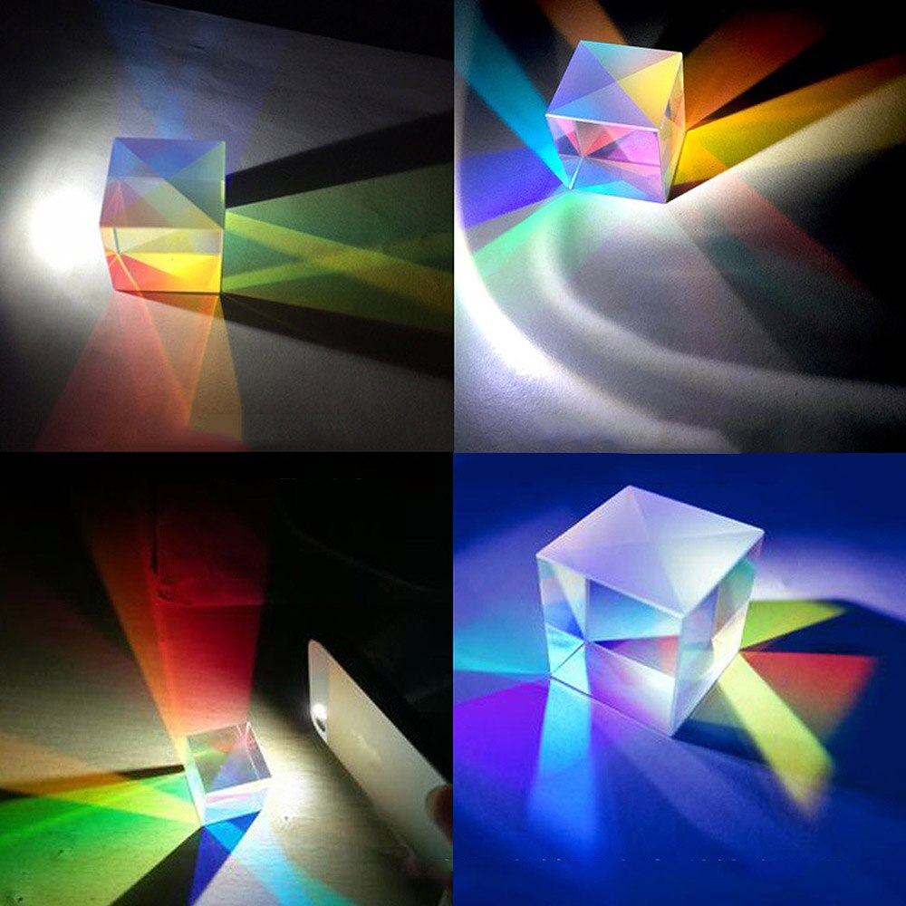 Seis caras x-cube luz brillante cubo vitral prisma... – Grandado