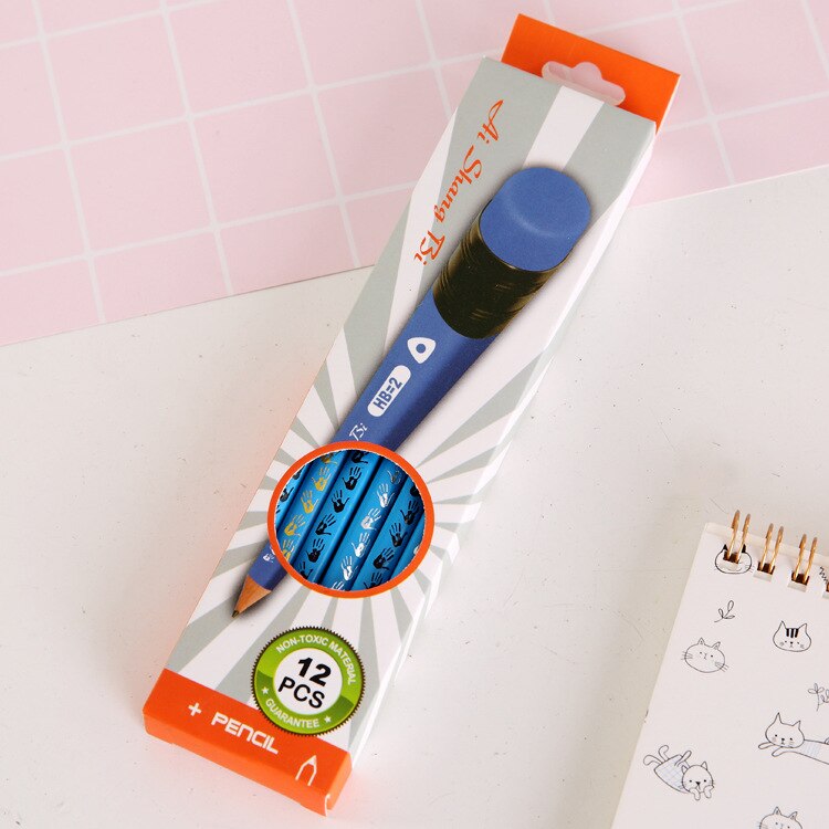 12 Pencils/box wood Personality pencil With eraser... – Vicedeal