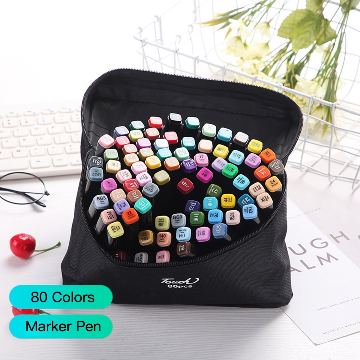 Multiolors Art Markers Set Double Tip Broad Fine P... – Grandado